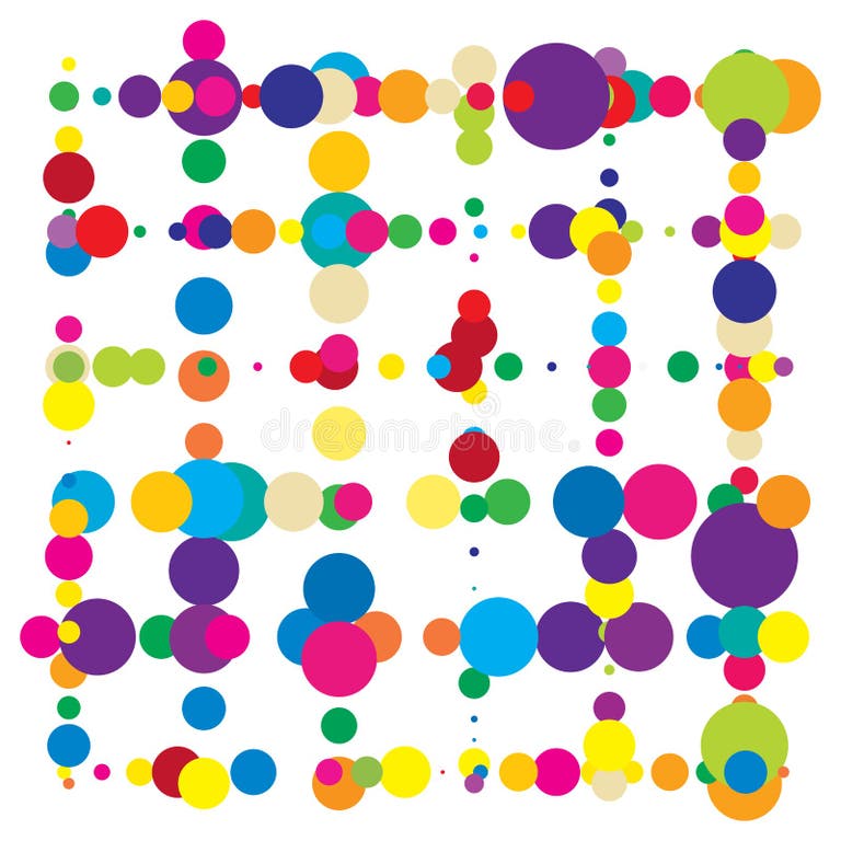 Random Dots, Random Circles Vector Pattern Stock Vector - Illustration ...