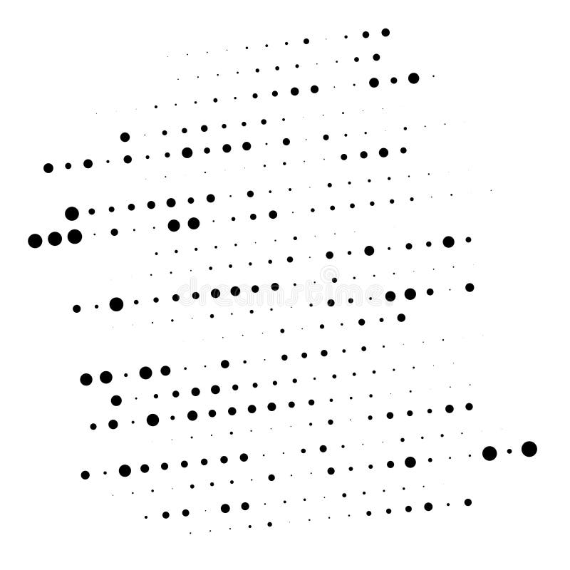 Random Dots Half-tone Element. Random Speckle, Stipple Geometric ...