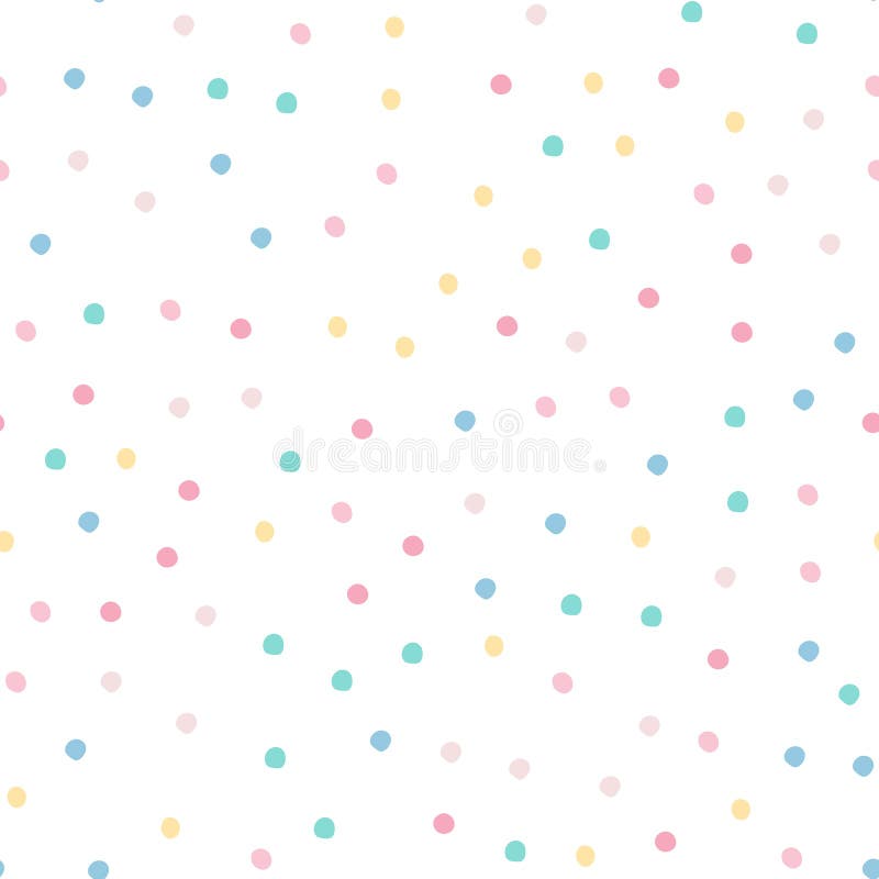 Random Dots Seamless Pattern on White Background. Party Wallpaper Stock ...