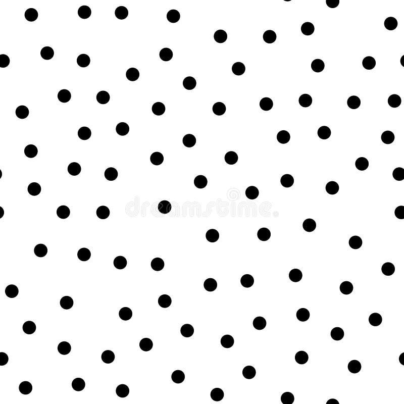Random Dotted Seamless Pattern. Simple Geometric Background in Black ...