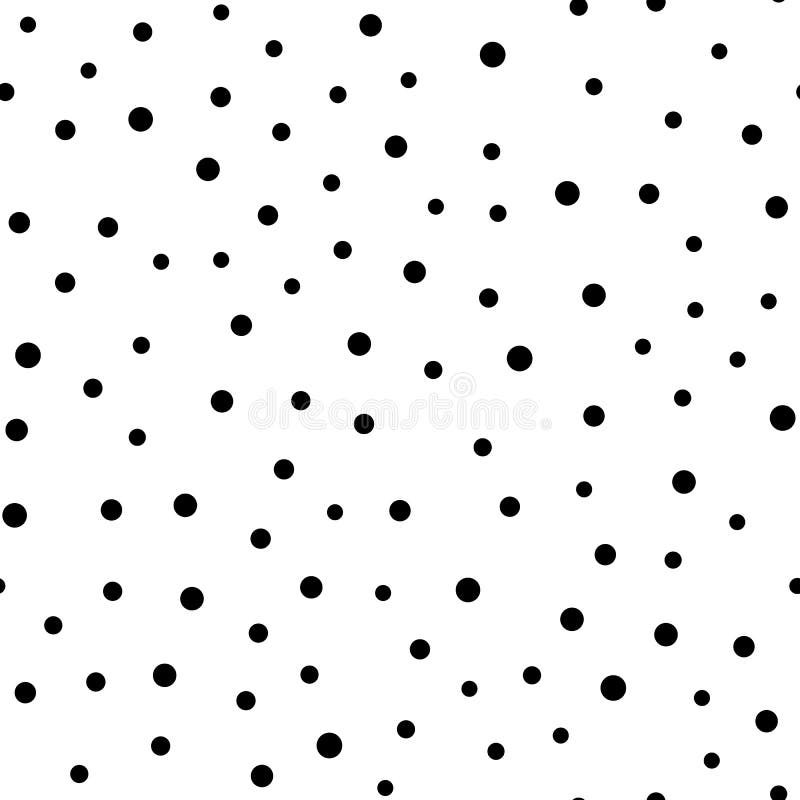 Random Dotted Seamless Pattern. Simple Geometric Background in Black ...