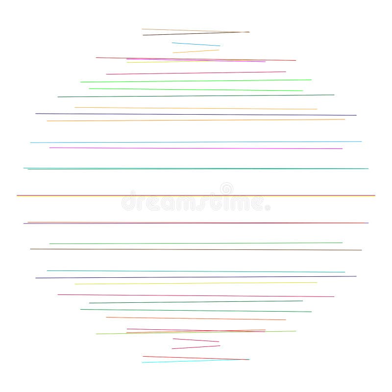 Random Dynamic Lines Circle. Parallel, Straight, Scatter Lines, Stripes ...