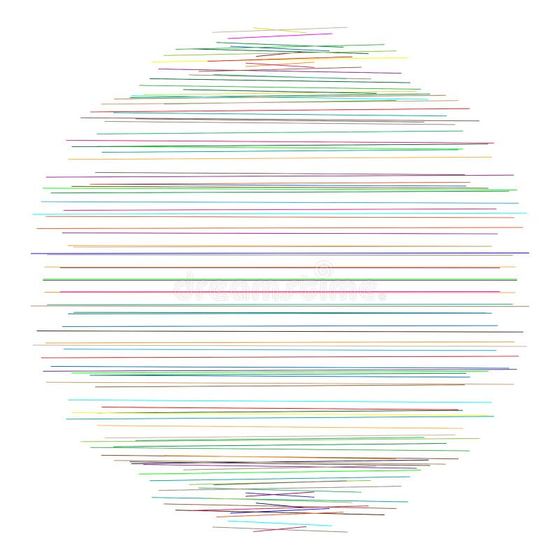 Random Dynamic Lines Circle. Parallel, Straight, Scatter Lines, Stripes ...
