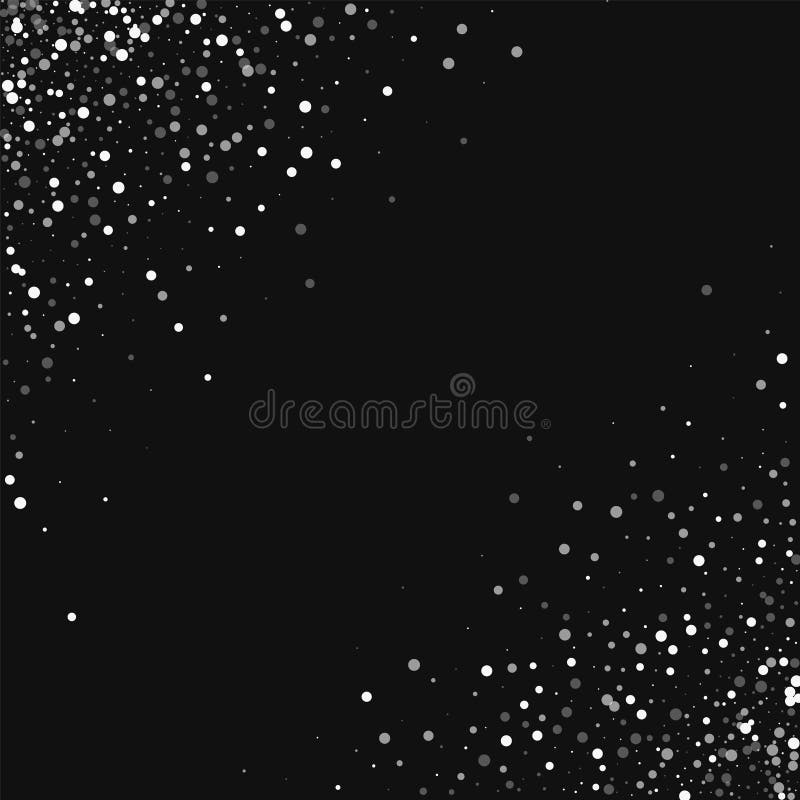 Random falling white dots. stock vector. Illustration of frame - 94739559