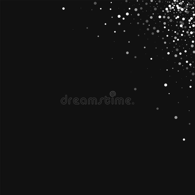 Random Falling White Dots. Top Right Corner Stock Illustration ...