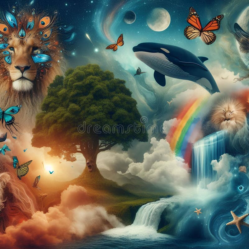 Random Figures that Represent Nature Stock Illustration - Illustration ...