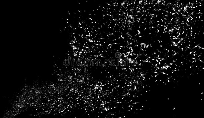 Random Fire Ember Flying Fire Sparks Particles Isolated on the Black ...