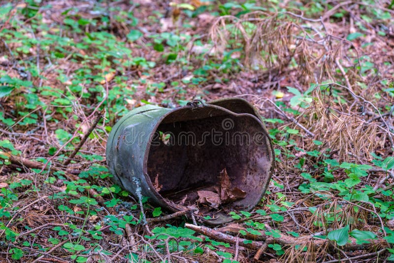 Random Garbage Junk Items Left in Nature Stock Image - Image of ...