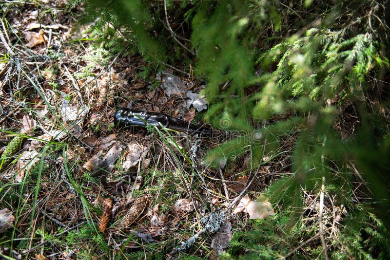 Random Garbage Junk Items Left in Nature Trails after Tourists Stock ...