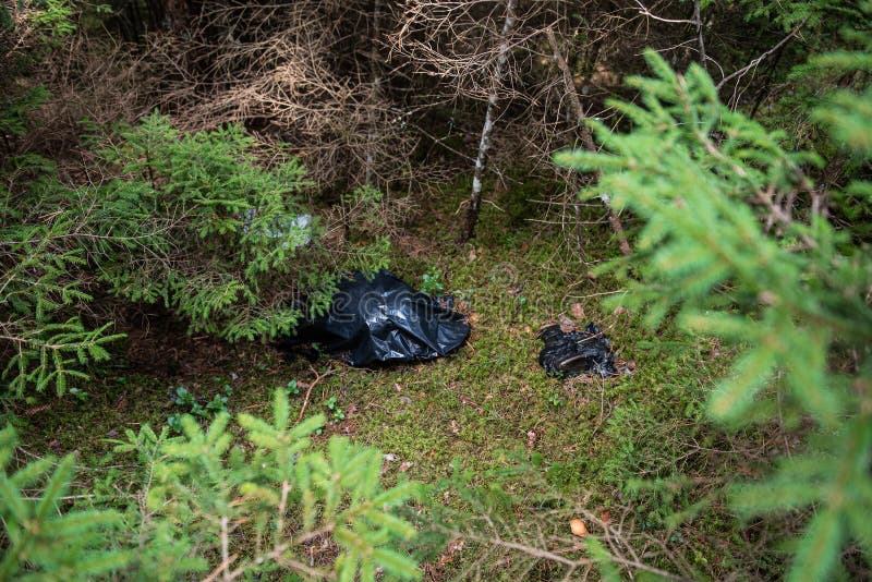 Random Garbage Junk Items Left in Nature Trails after Tourists Stock ...