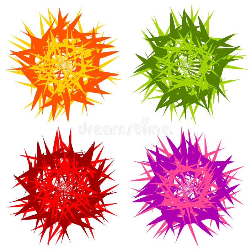 Random Geometric Element Set. Overlapping Random, Irregular Shapes ...