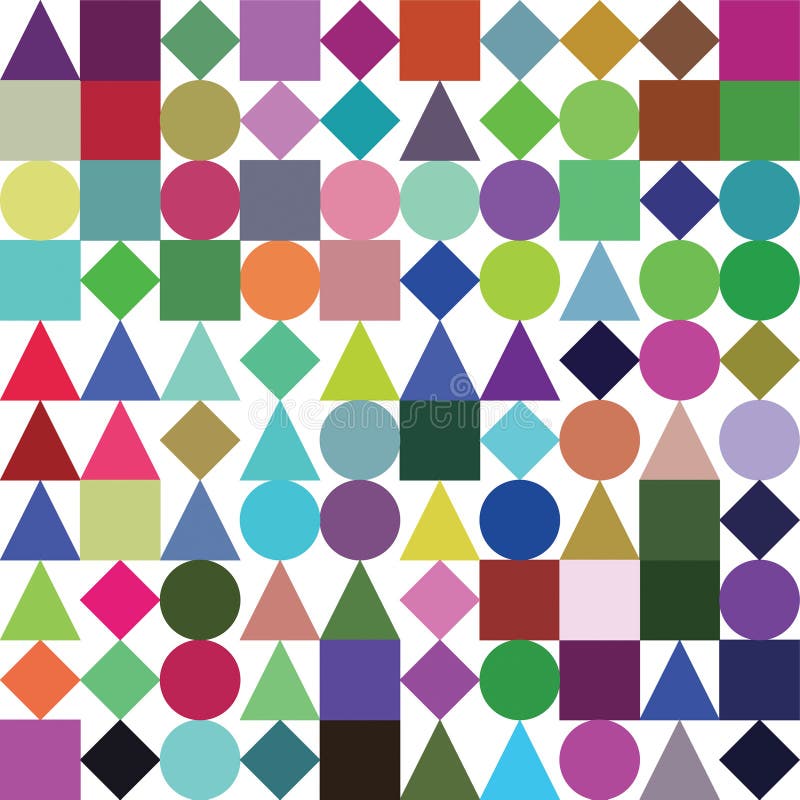 Triangles and Circles Seamless Pattern Stock Illustration ...