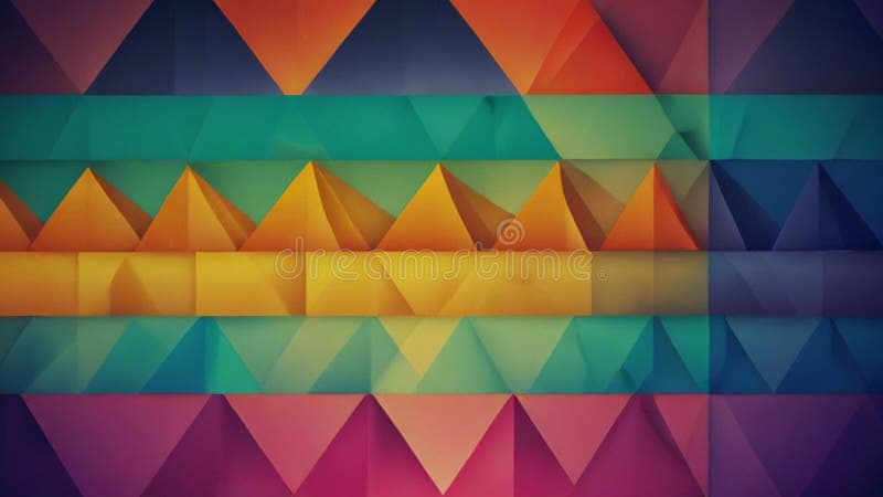 Random Geometric Triangle Shapes in Overlapping Colors Generated by Ai ...