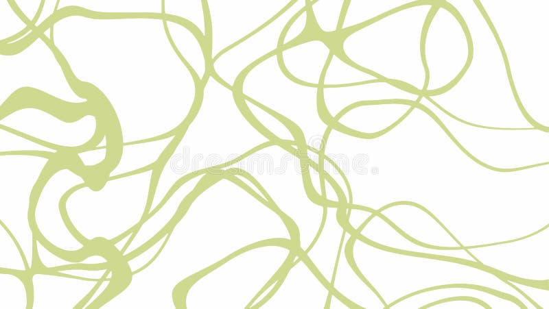 Random Green Lines and Outlines on a White Background. Abstract Vector ...