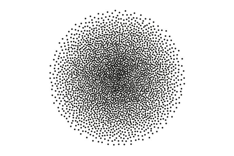 Random Halftone. Pointillism Style. Background with Irregular, Chaotic ...