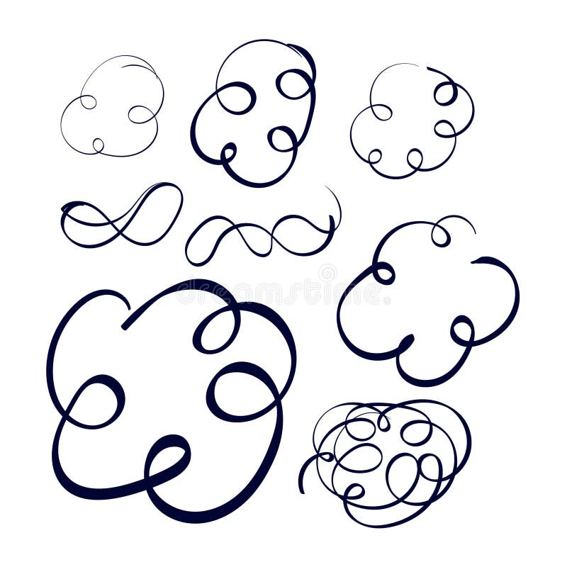 Random Hand Drawn Scribble Doodle Symbols Vector Random Hand Drawn ...