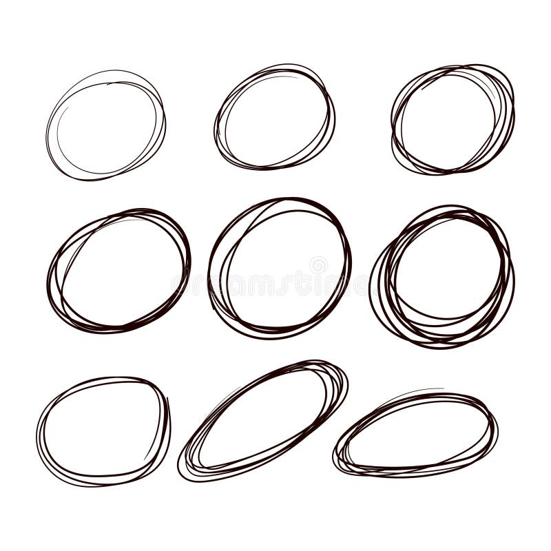 Random Hand Drawn Scribble Doodle Symbols Vector Random Hand Drawn ...