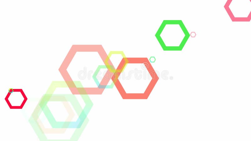 Random Hexagons Loop stock video. Video of loop, colorful - 35370235
