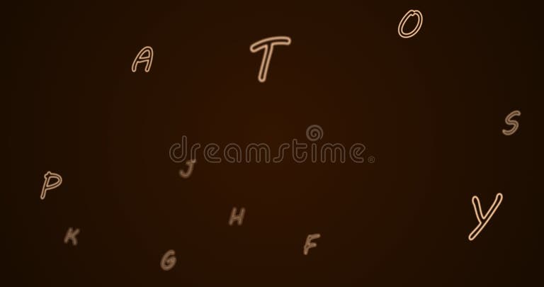 Random Letters in the Alphabet Floating Away in a Vast Empty Space ...