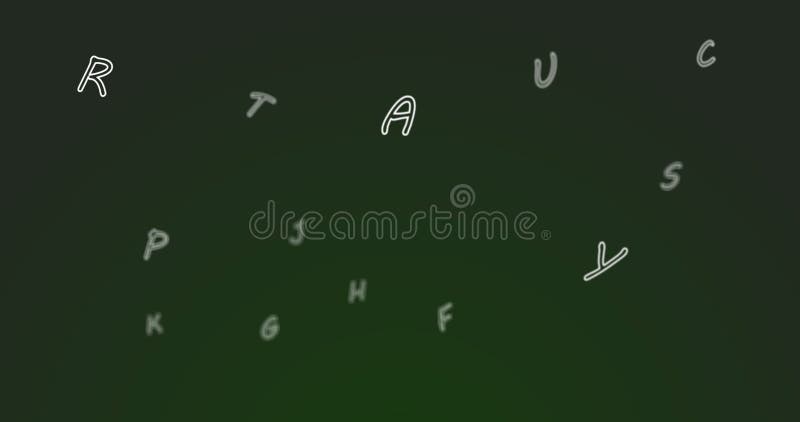 Random Letters in the Alphabet Floating Forward in a Vast Empty Space ...
