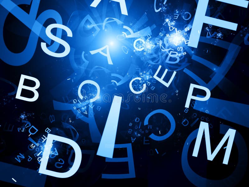 Random Letters Fractal Abstract Background Stock Illustration ...