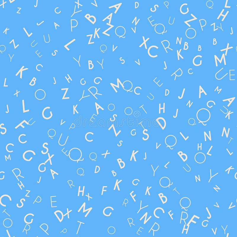 Random Letters Seamless Pattern Stock Vector - Illustration of school ...