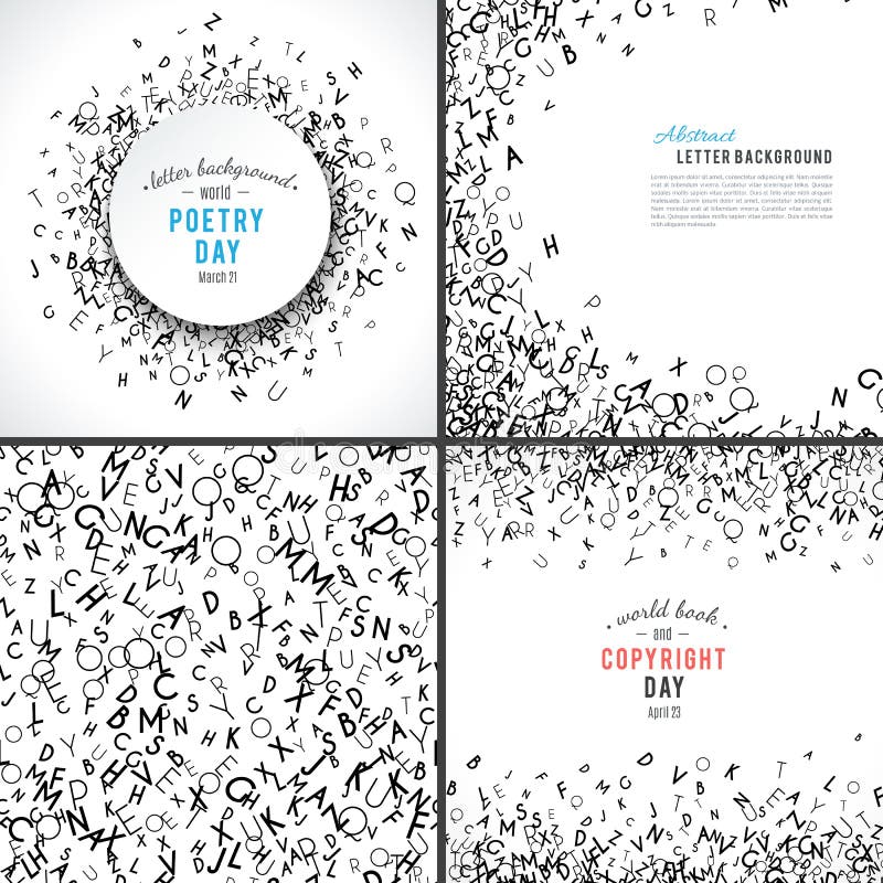 Random Letters Seamless Pattern Stock Vector - Illustration of backdrop ...