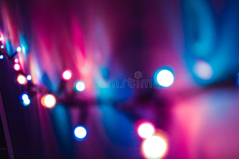 Random Lights Sparks, Blinks, Flashes Reflect in Glass As Abstract ...