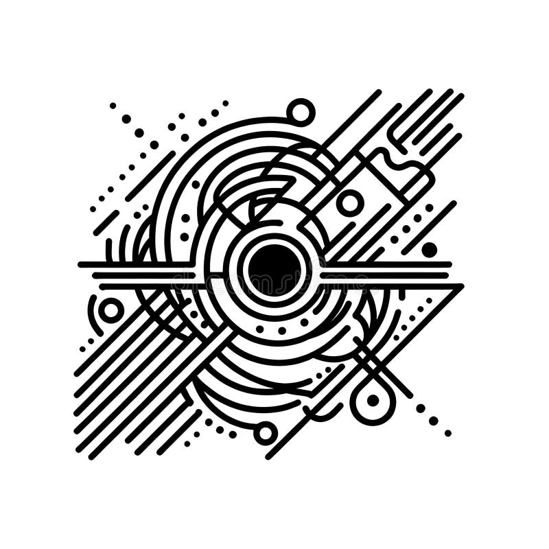 Random Line Artwork Visual Abstract Illustration Simple Stock ...