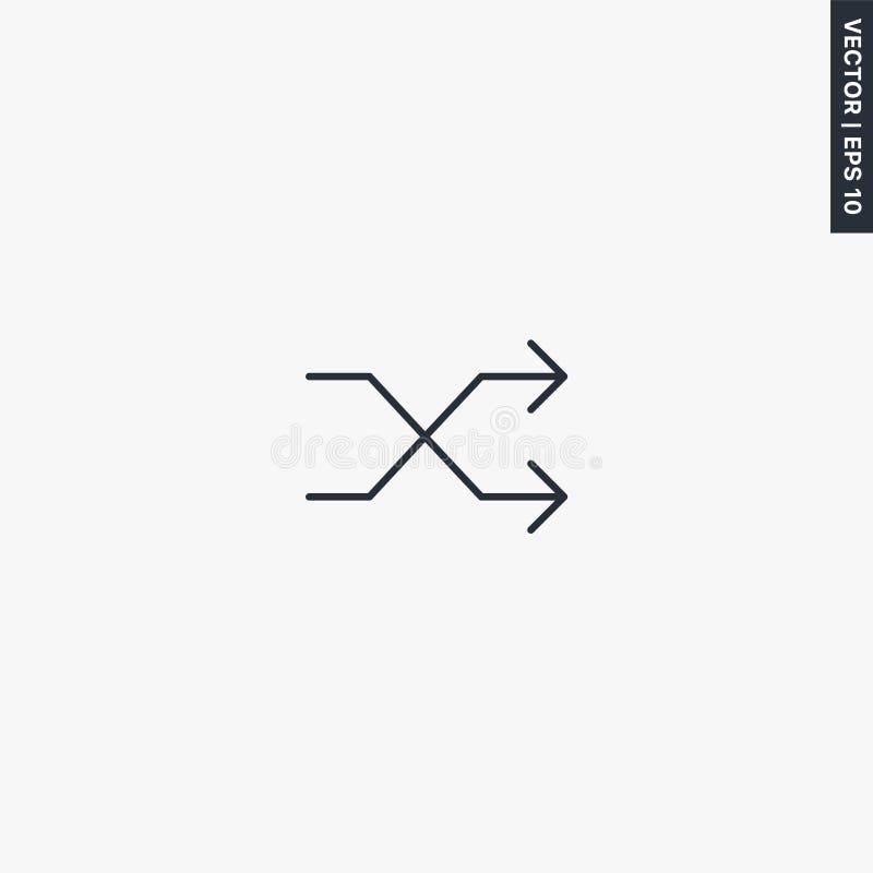 Random Linear Icon. Modern Outline Random Logo Concept on White Stock ...
