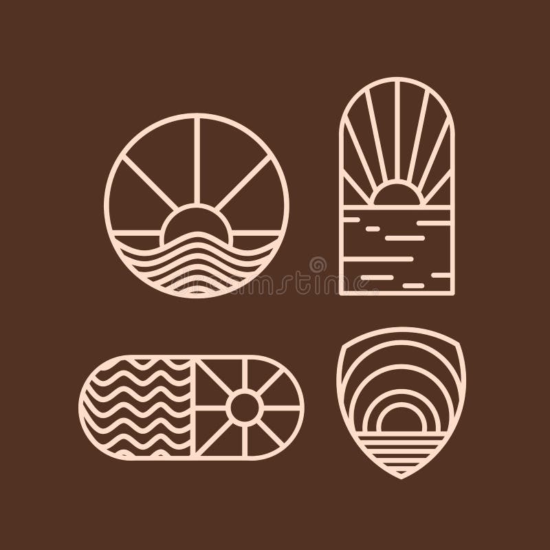 Random logo set stock vector. Illustration of logos - 242138279