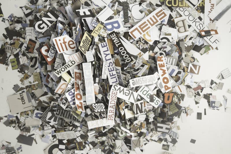 Random Magazine Words and Letters Stock Photo - Image of cuttings, font ...
