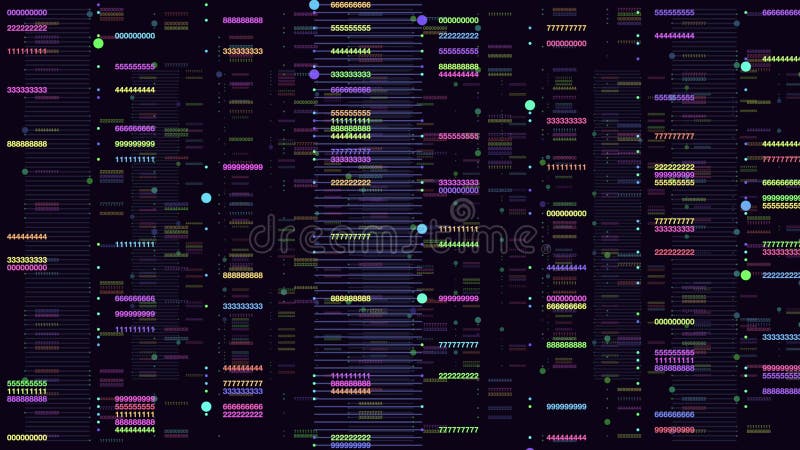 Random Matrix Numbers Pattern on Dark Space Stock Video - Video of ...
