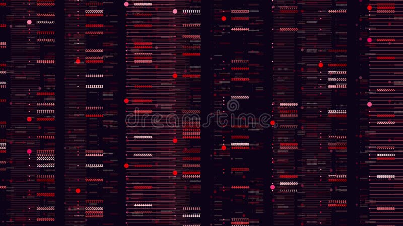 Random Matrix Numbers Pattern on Dark Space Stock Video - Video of ...