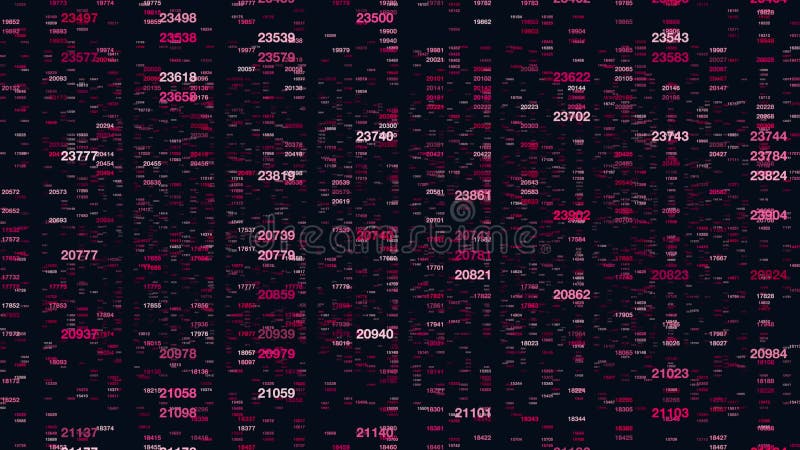 Random Matrix Numbers Pattern on Dark Space Stock Video - Video of data ...