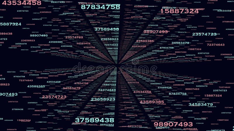 Random Matrix Numbers Pattern on Dark Space Stock Video - Video of ...