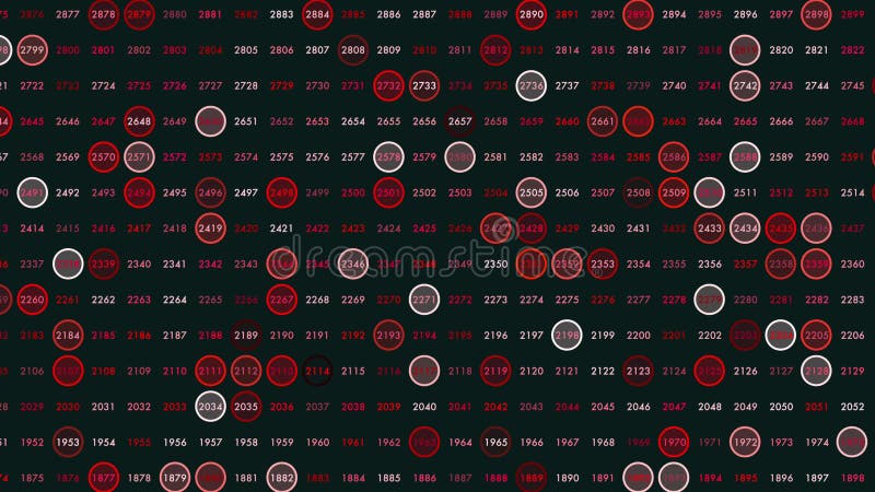 Random Matrix Numbers Pattern in Rows Stock Video - Video of symbol ...