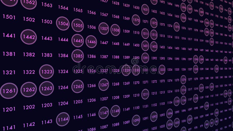 Random Matrix Numbers Pattern in Rows Stock Footage - Video of software ...