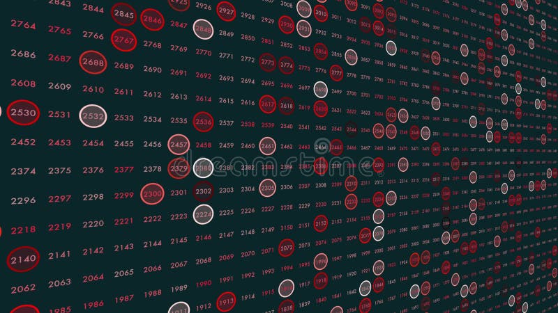 Random Matrix Numbers Pattern in Rows Stock Video - Video of futuristic ...