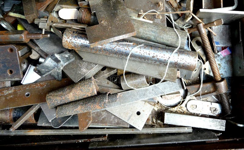Random Metal Parts stock image. Image of offcuts, waste - 6380343