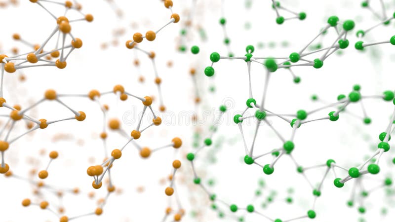 Random Molecule Models on White Background. 3d Illustration Stock ...