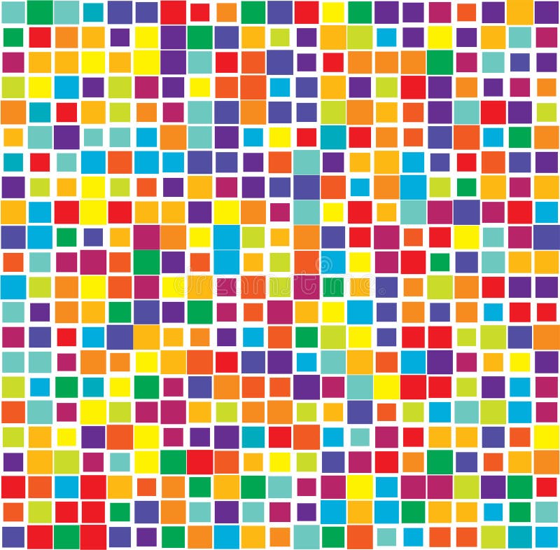 Random Mosaic Square Tiles Seamless, Repeatable Cubism Pattern, Texture ...