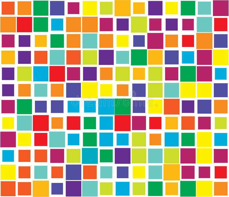 Random Mosaic Square Tiles Seamless, Repeatable Cubism Pattern, Texture ...