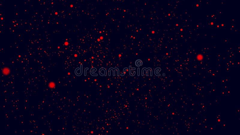 Random Movement of 4k Motion Graphics Points. Red Dots on a Black ...