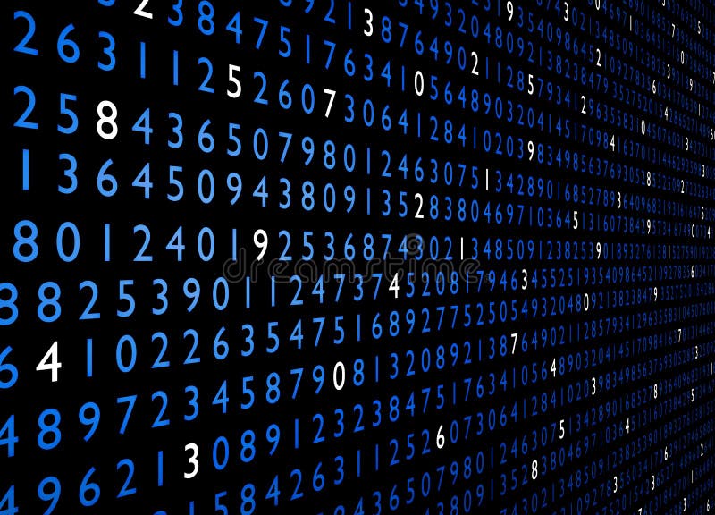 Random numbers stock illustration. Illustration of numbers - 21582007