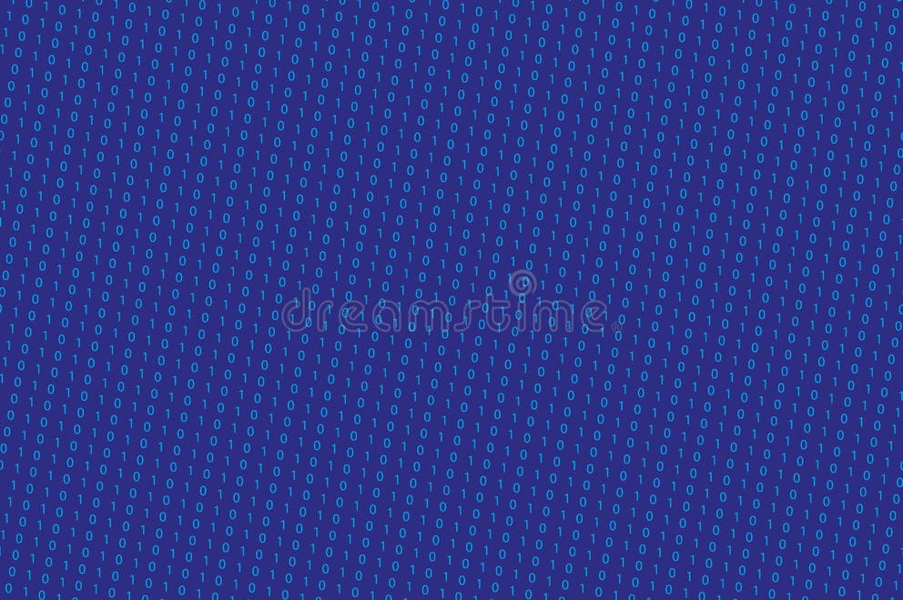 Random Numbers 0 and 1. Background in a Matrix Style. Binary Code ...