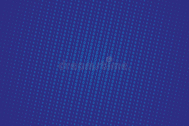 Random Numbers 0 And 1 Background In A Matrix Style Binary Code Pattern Abstract Digital