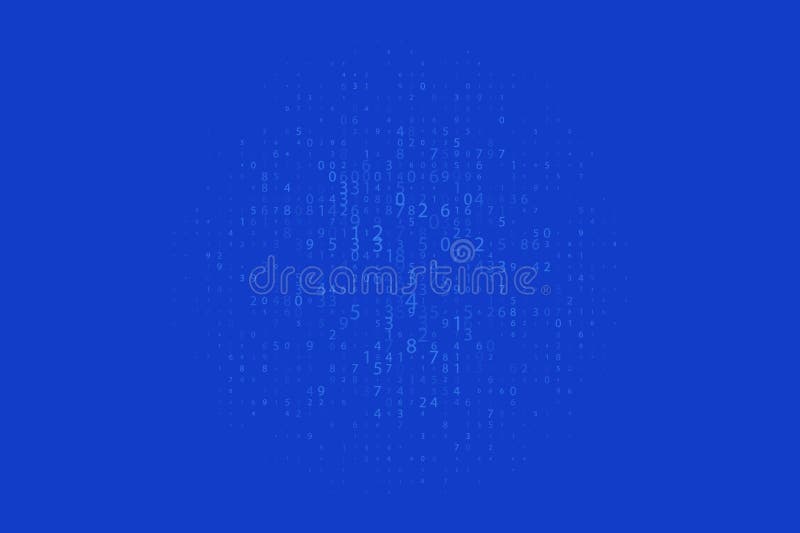 Random Numbers 0 and 1. Background in a Matrix Style. Binary Code Pattern Abstract Digital ...