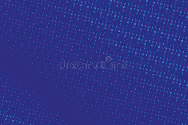Random Numbers 0 And 1 Background In A Matrix Style Binary Code Pattern Abstract Digital