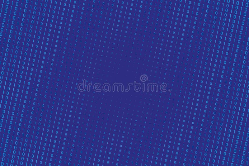 Random Numbers 0 And 1 Background In A Matrix Style Binary Code Pattern Abstract Digital